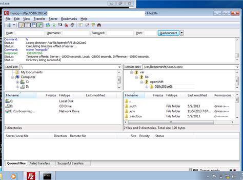 Using FileZilla And SFTP On Windows With OpenShift