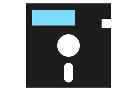 Floppy Disk Black Icon Memory Data Stor Graphic By Ladadikart