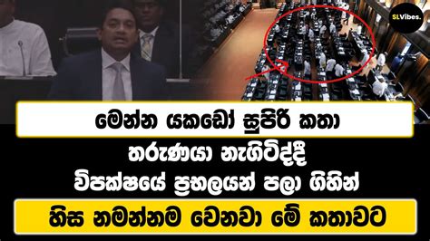 මෙන්න යකඩෝ සුපිරි කතා තරුණයා නැගිටිද්දී විපක්ෂයේ ප්‍රභලයන් පලා ගිහින් හිස නමන්නම වෙනවා මේ