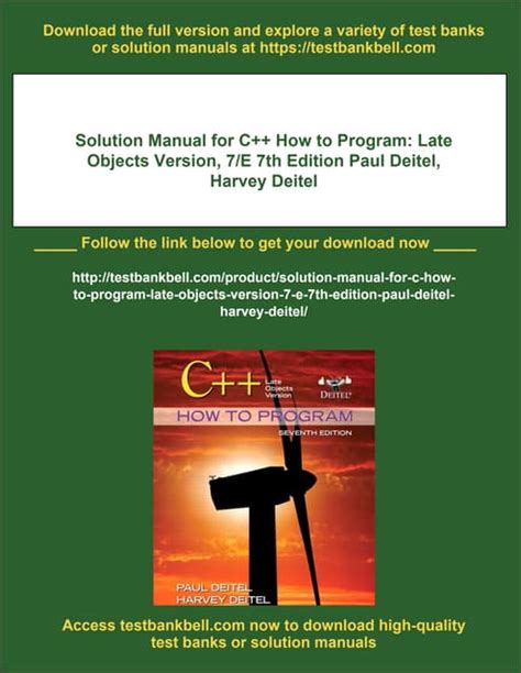 solution manual for c how to program late objects version 7 e 7th
