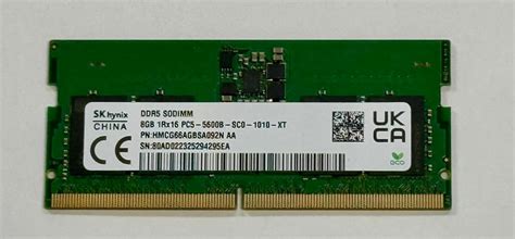 Sk Hynix 8gb Ddr5 5600mhz Sodimm Pc5 5600b Sc0 1rx16 1 1v So Dimm 262 Pin Gaming Laptop Ram