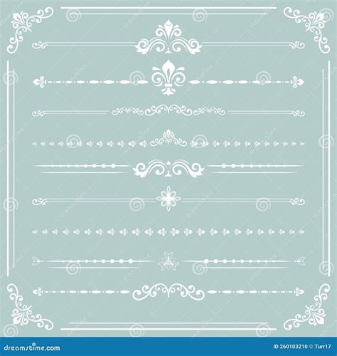 Set Of Horizontal Patterns Stock Illustration Illustration Of