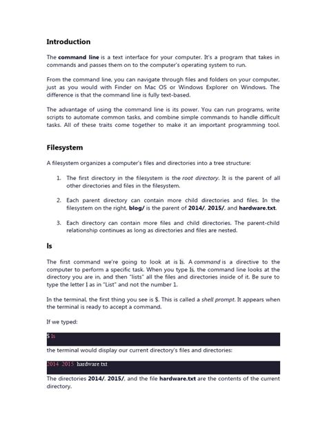 command line pdf directory computing command line interface