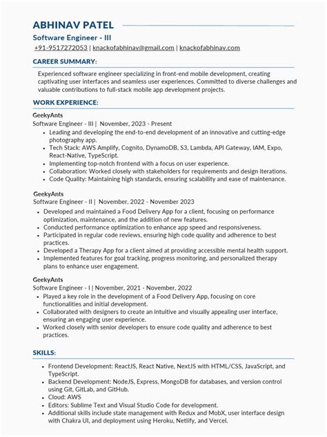 Abhinav Patel Resume Pdf