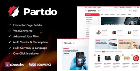 Partdo汉化版v138汽车零件和工具店woocommerce主题 主题阁汉化