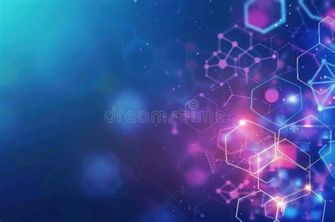 Abstract Digital Background With Hexagonal Shapes And Glowing Network Connections Illustrating