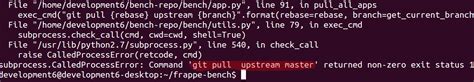 while bench update it shows the error erpnext frappe forum