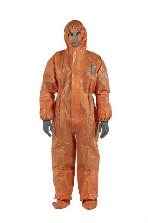 Ansell Chemical Resistant Coveralls Hooded Size S Pk 6 48md39or50