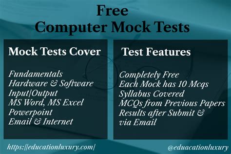 Computer Mock Tests Computer Basics Mock Test Mcqs