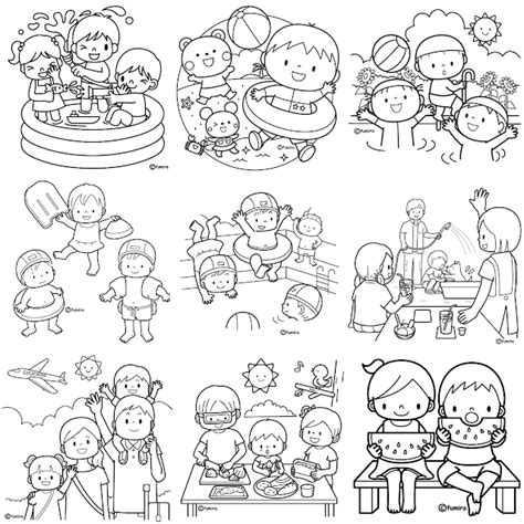 여름 유아 색칠공부 모음 네이버 블로그