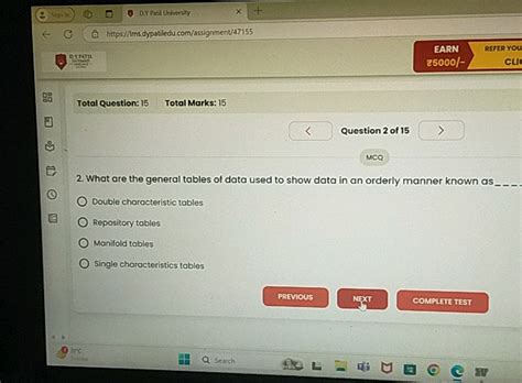 2 What Are The General Tables Of Data Used To Show Data In An Orderly Manner Known As Double