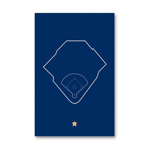 Houston Astros Minute Maid Park 11 X 17 Ballpark Outline Art Poster