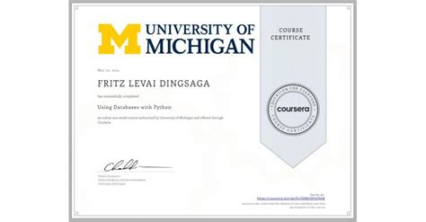 🎉 Proud To Have Completed The Using Databases With Python Course From The University Of