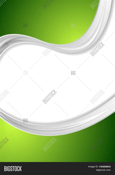 Abstract Green Wavy Vector And Photo Free Trial Bigstock