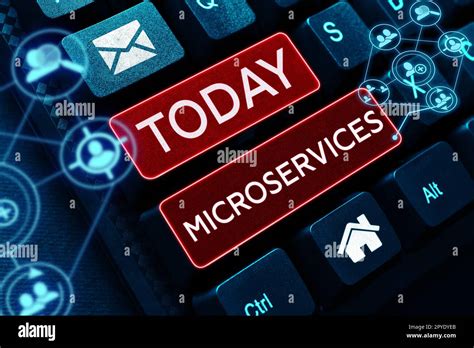Conceptual Caption Microservices Internet Concept Software Development Technique Building