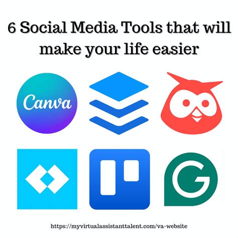 Canva Buffer Hootsuite Later Trello Grammarly Virtual Assistant Talent