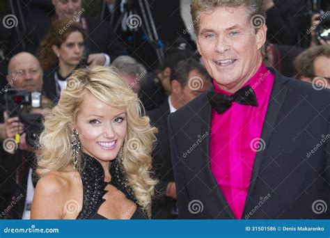 Hayley Roberts David Hasselhoff Foto Editorial Imagem De Corte