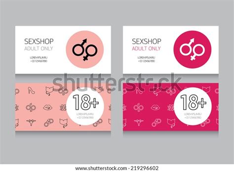 Set Templates Sex Shop Business Cards Stock Vector Royalty Free