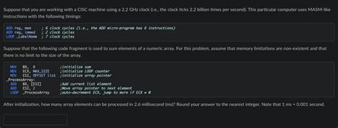 Solved Suppose That You Are Working With A CISC Machine Chegg Com