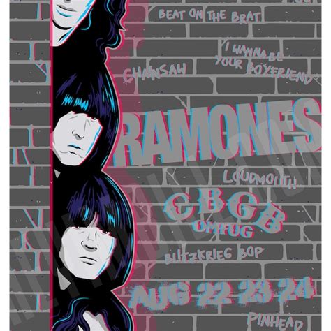 The Ramones Concert Poster Etsy