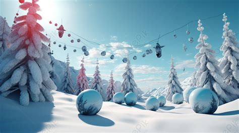 축제적인 3d 겨울 원더랜드 배경의 눈부신 크리스마스 장식품 리스 배경 원더 배경 겨울 배경 이미지 Hd 리스 원더 겨울 배경 사진 무료 다운로드 Lovepik