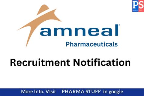 Amneal Pharma Hiring For Quality Control Officer To Executive