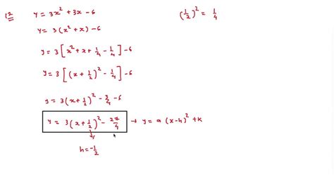 Solvedfor Each Quadratic Function A Write The Function In The Form