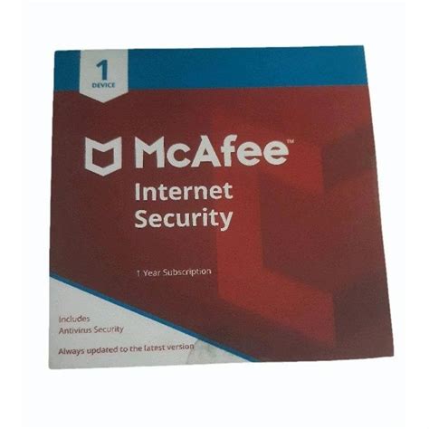 1 Year One Pc Mcafee Internet Security Antivirus Software Free Trial
