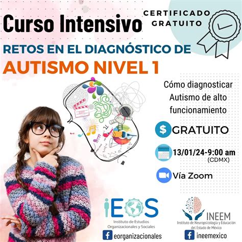 Contenido curso Diagnóstico de Autismo nivel 1 Instituto de Estudios