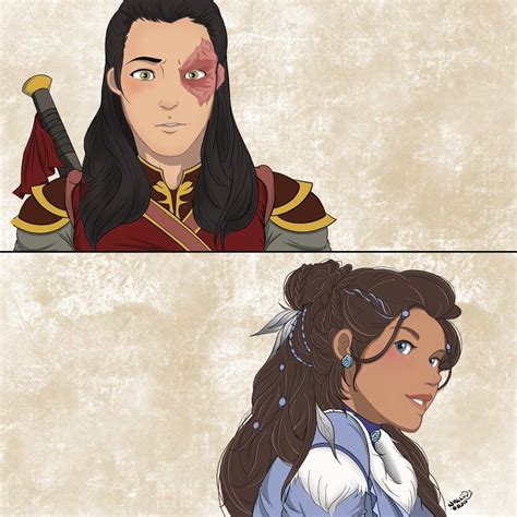 Azula And Katara Fanart Zuko And Katara Modern Katara And Zuko