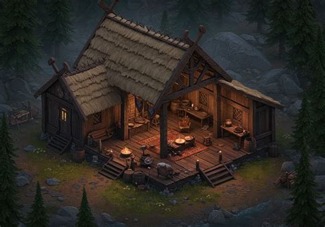 Viking House Ideas For Valheim Medieval Viking House Concept Art