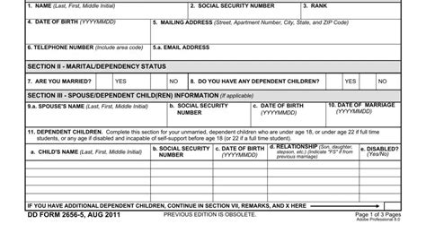 Dd Form 2656 5 Fill Out Printable PDF Forms Online