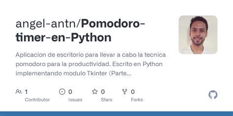GitHub Angel Antn Pomodoro Timer En Python Aplicacion De Escritorio