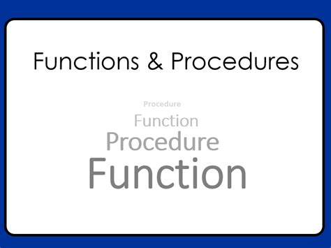 programming procedures and functions teaching resources