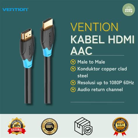 Jual Kabel Hdmi Male To Male Vention Aac 075m 1m 15m 2m 3m