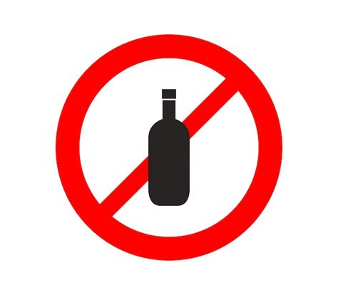 Proibição De álcool Vetor Premium