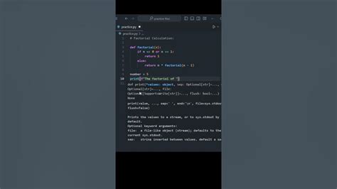 Factorial Calculation Python Code Coding Programming Pythoncode