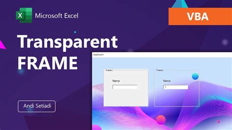Cara Membuat Frame Transparent Di Userform Macro VBA Excel YouTube