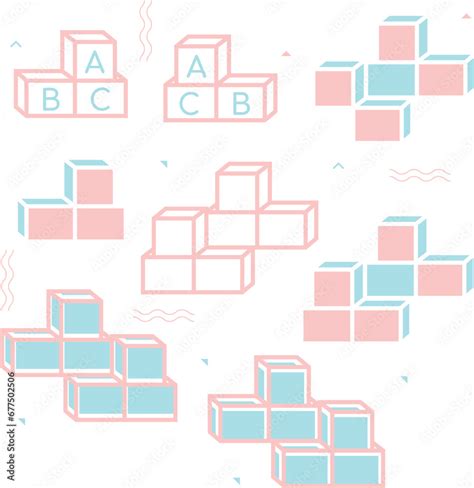 Intelligence Question Cube Completion Test Iq Test Vector Worksheet For Education And Iq Test