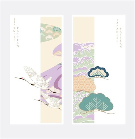 Premium Vector Japanese Background With Hand Drawn Bonsai Tree