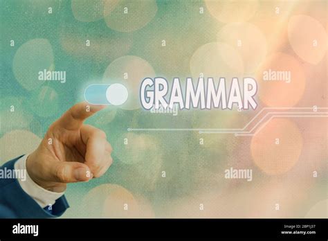 Conceptual Hand Writing Showing Grammar Concept Meaning Whole System Structure Language Syntax