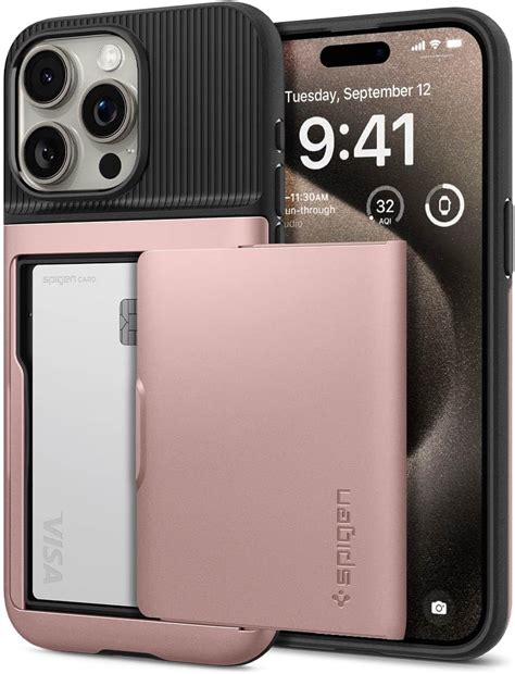 Jp Spigen 【創業18年の技術力】 Iphone 15 Pro ケース 手帳型 カード 2枚 収納 耐衝撃 米軍