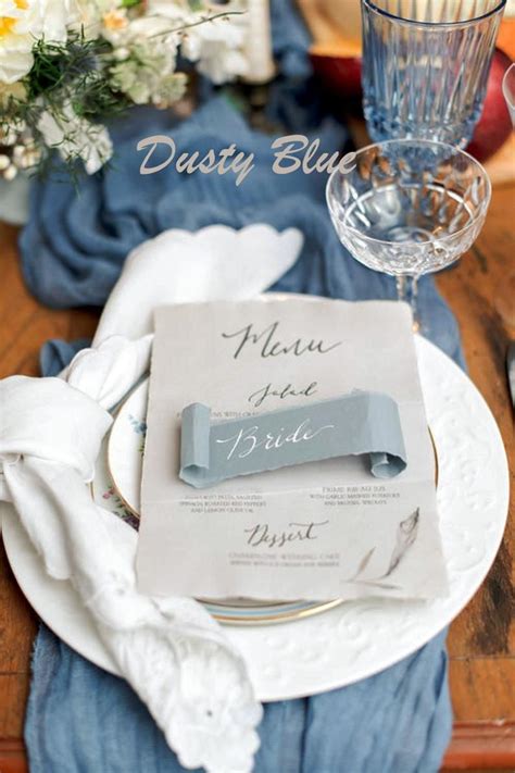 Premium Cheesecloth Wedding Table Runner Color Swatch Samples Gauze