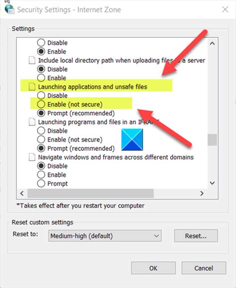 Disable Open File Security Warning For File In Windows 1110
