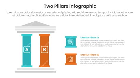 Premium Vector Two Pillars Framework With Ancient Classic Construction Infographic With 2