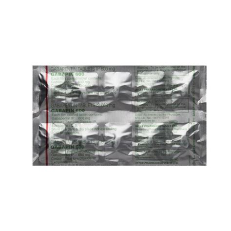 Gabapin 600mg Tablet Uses And Side Effects Pocket Chemist