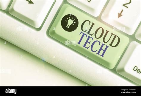 writing note showing cloud tech business concept for storing and