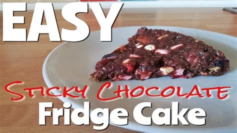 Sticky Chocolate Fridge Cake With Marshmallow How To Make Easy Dessert