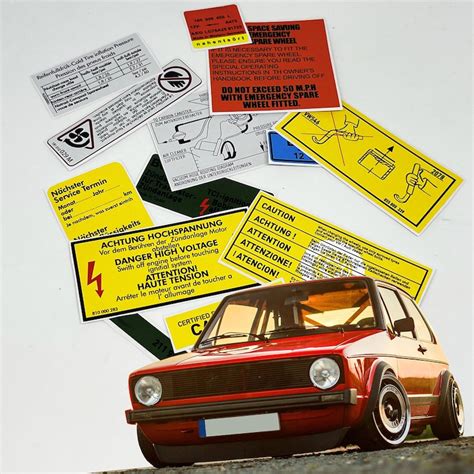 Vw Golf Mk1 Gt Gti Rabbit Restoration Warning Caution Underbonnet