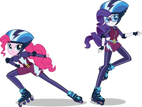 Au Skaters Pinkie Pie And Rarity By Limedazzle On Deviantart